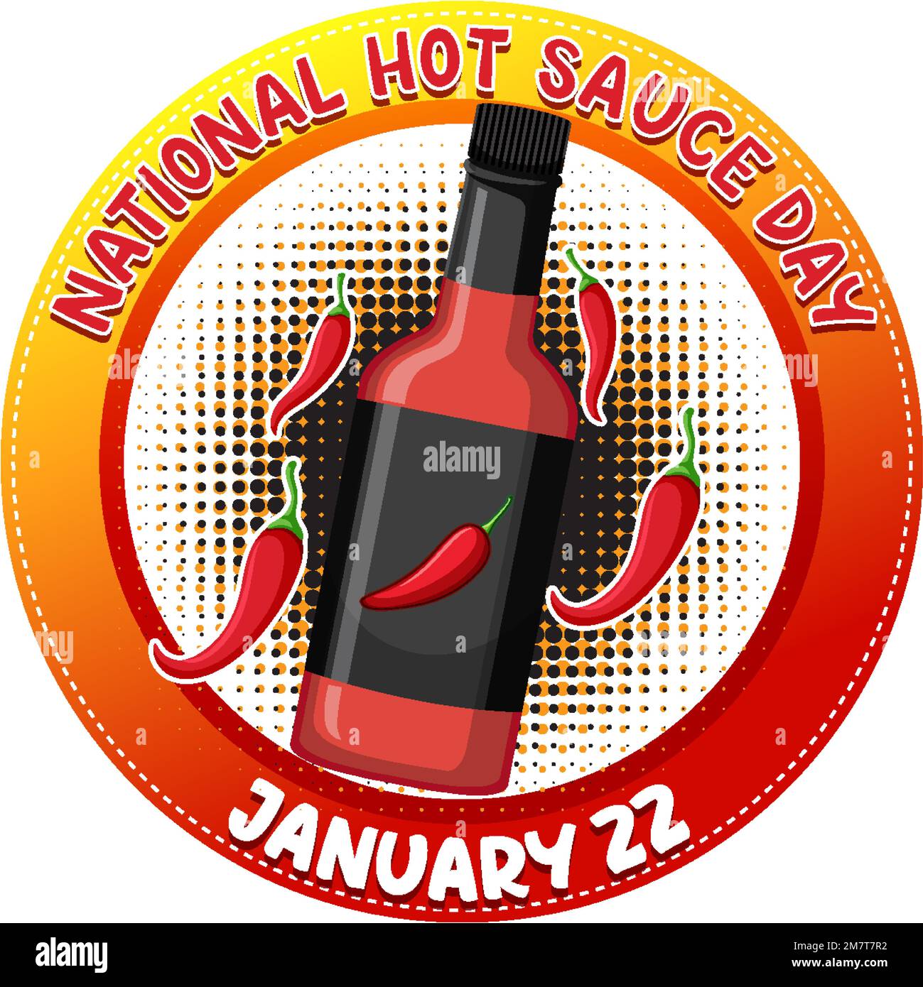 National Hot Sauce Day Banner Design illustration Stock Vector Image ...
