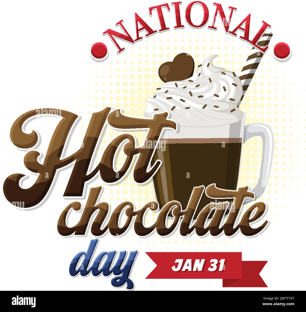 National Hot Chocolate Day Banner Design illustration Stock Vector ...