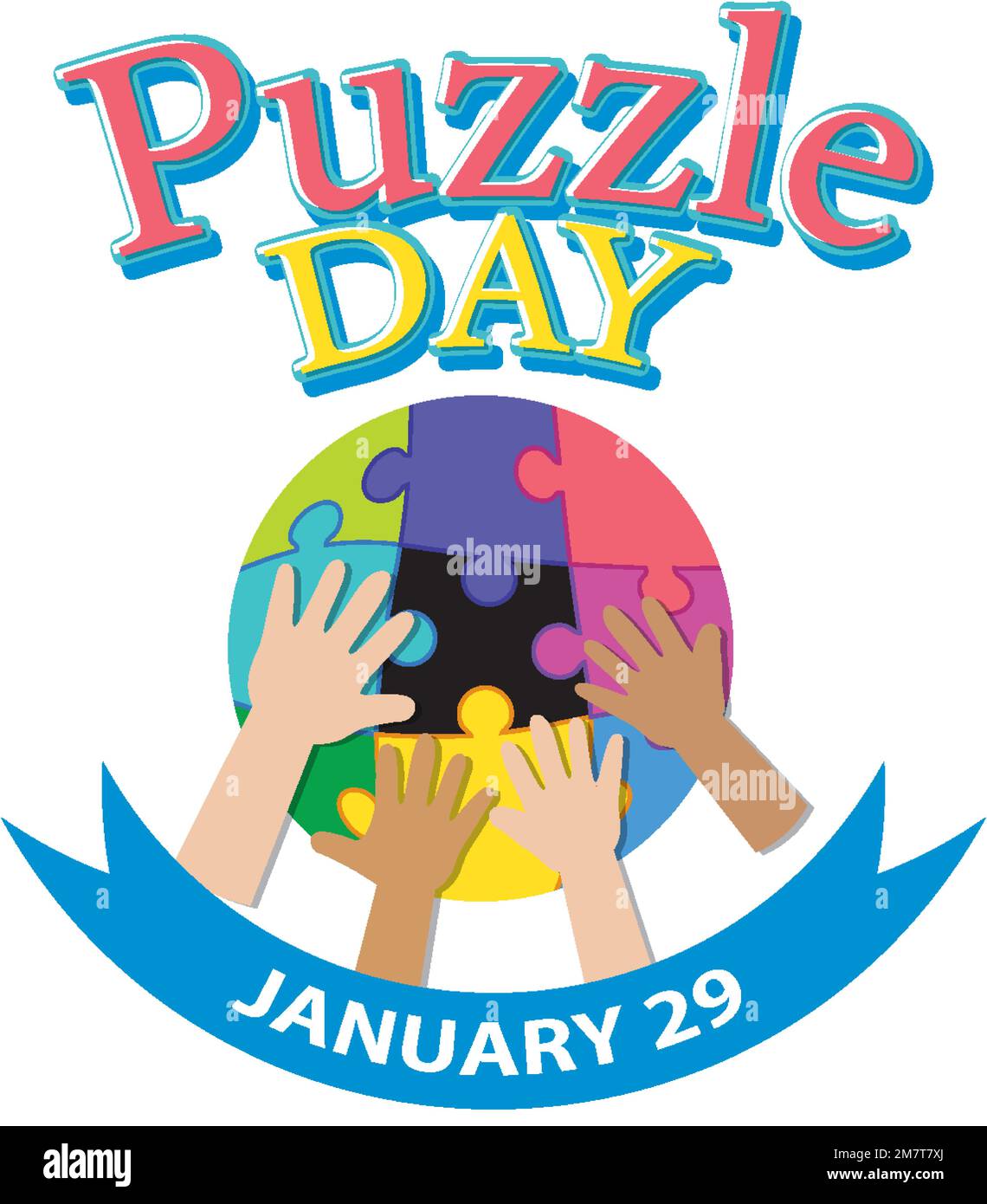 National puzzle day banner illustration Stock Vector Image & Art - Alamy