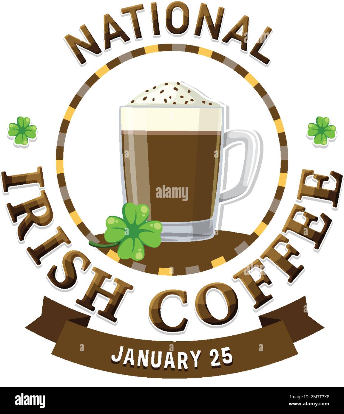 National Irish coffee day banner design illustration Stock Vector Image ...