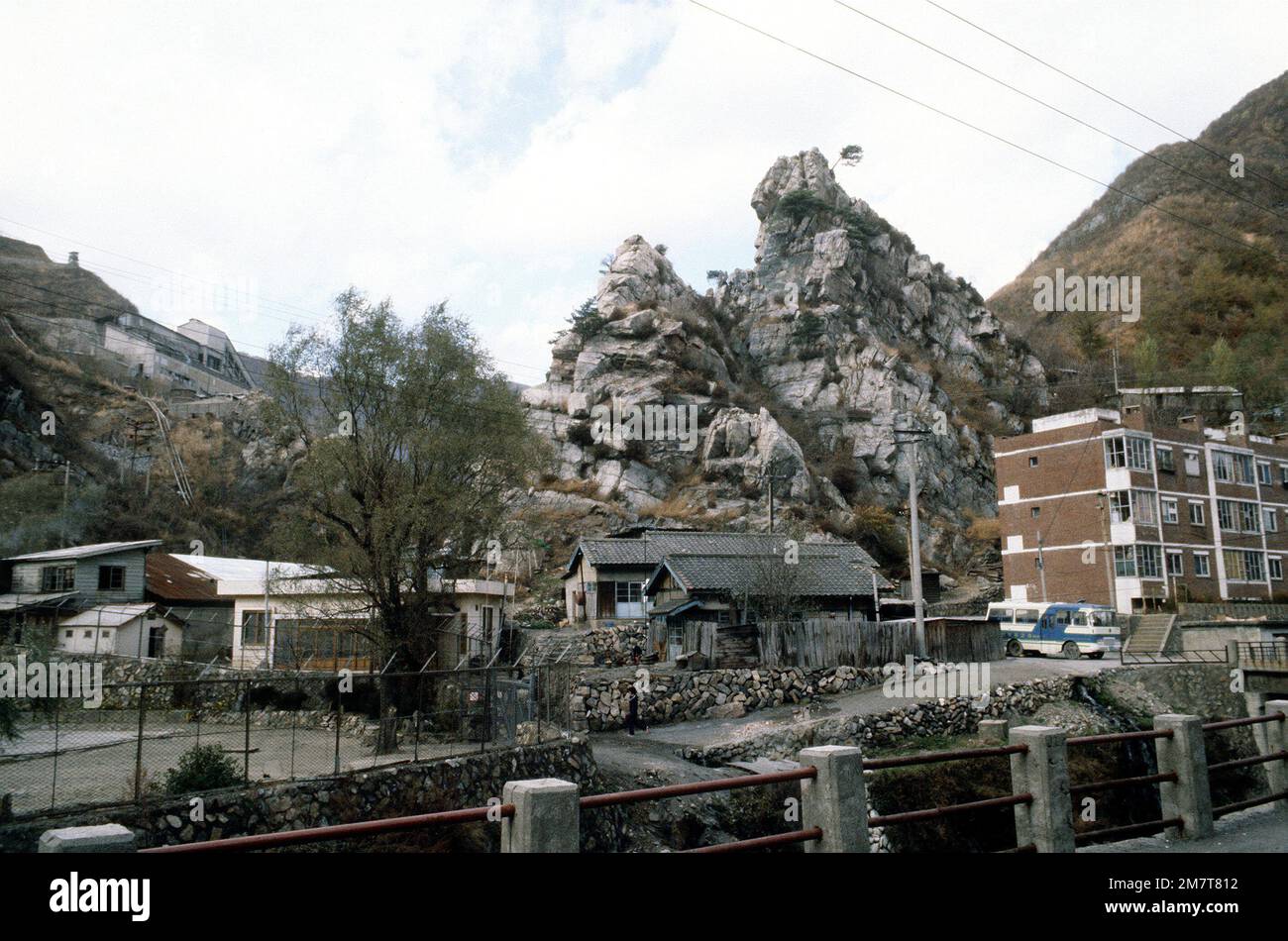 A view of an area of the town near the Korean Operational Tactical Air ...