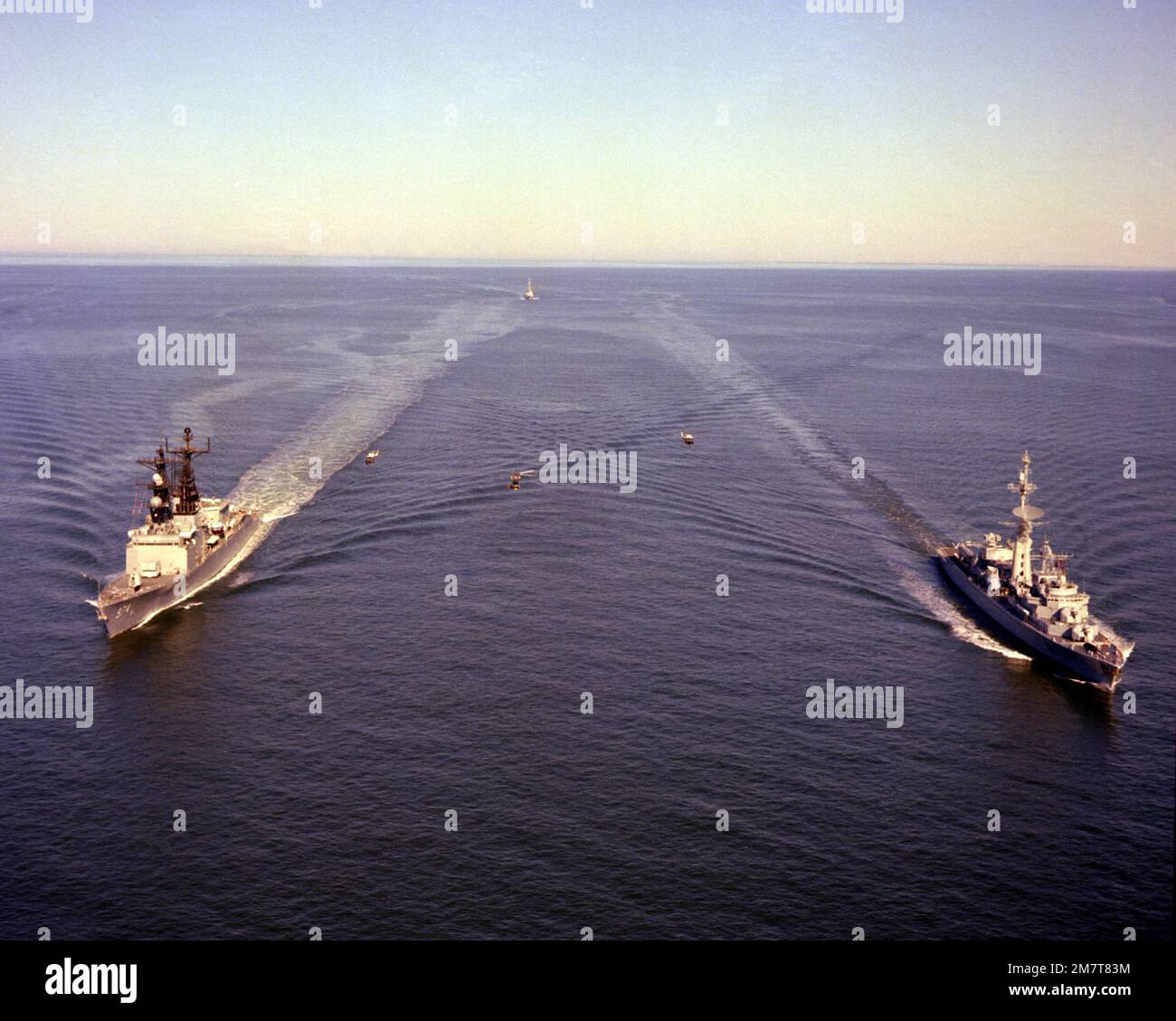 A bow view of the French destroyer DE GRASSE (D-612) and the destroyer ...