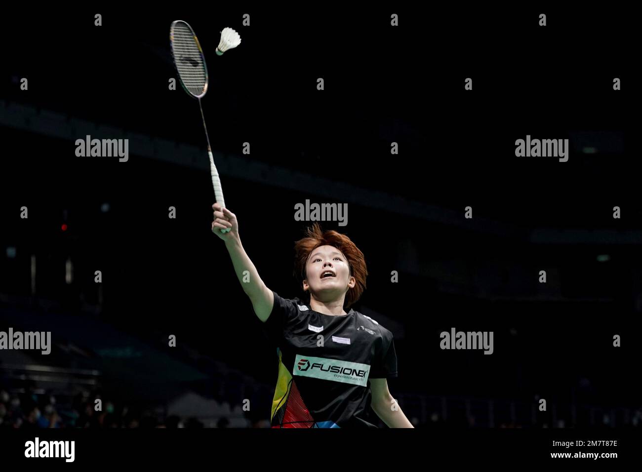 Malaysia's Goh Jin Wei plays a shot against Germany's Yvonne Li during ...