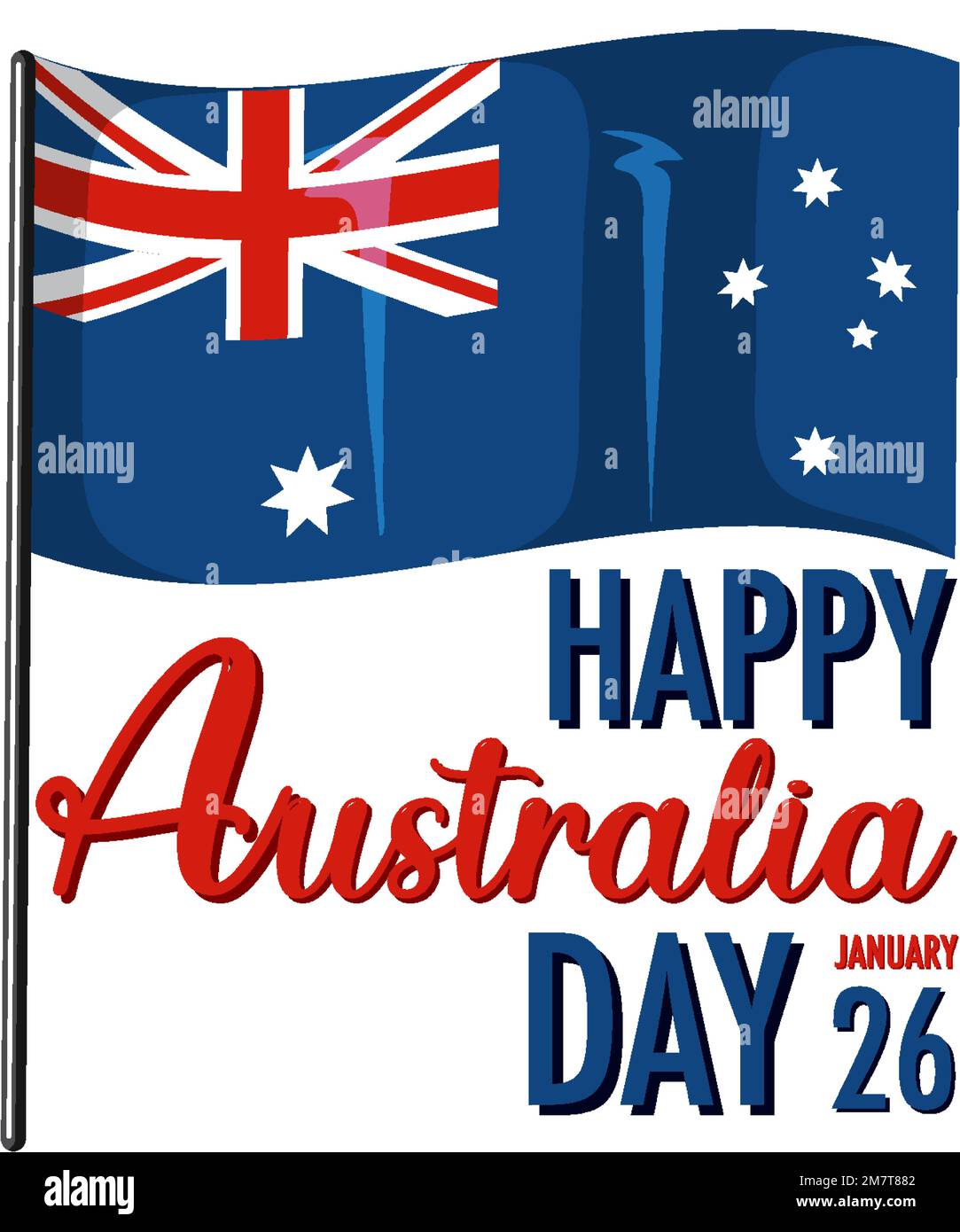 Happy Australia Day Banner Design illustration Stock Vector Image & Art ...