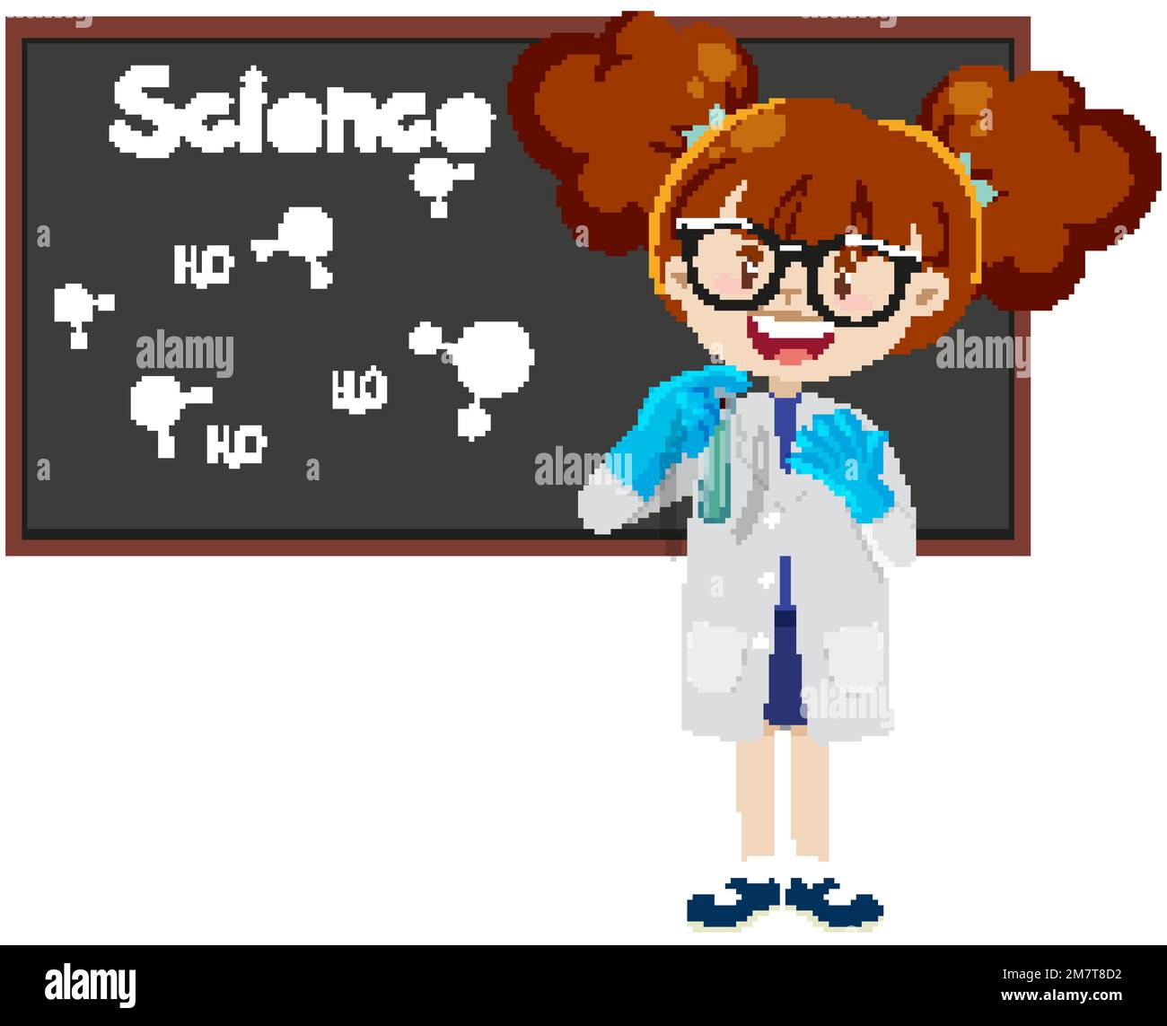 Scientist woman cartoon character illustration Stock Vector Image & Art ...