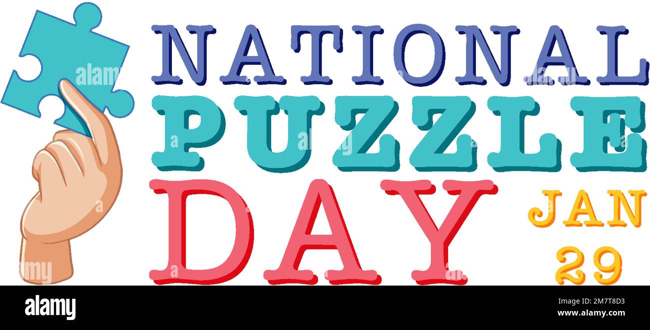 National Puzzle Day Banner illustration Stock Vector Image & Art - Alamy