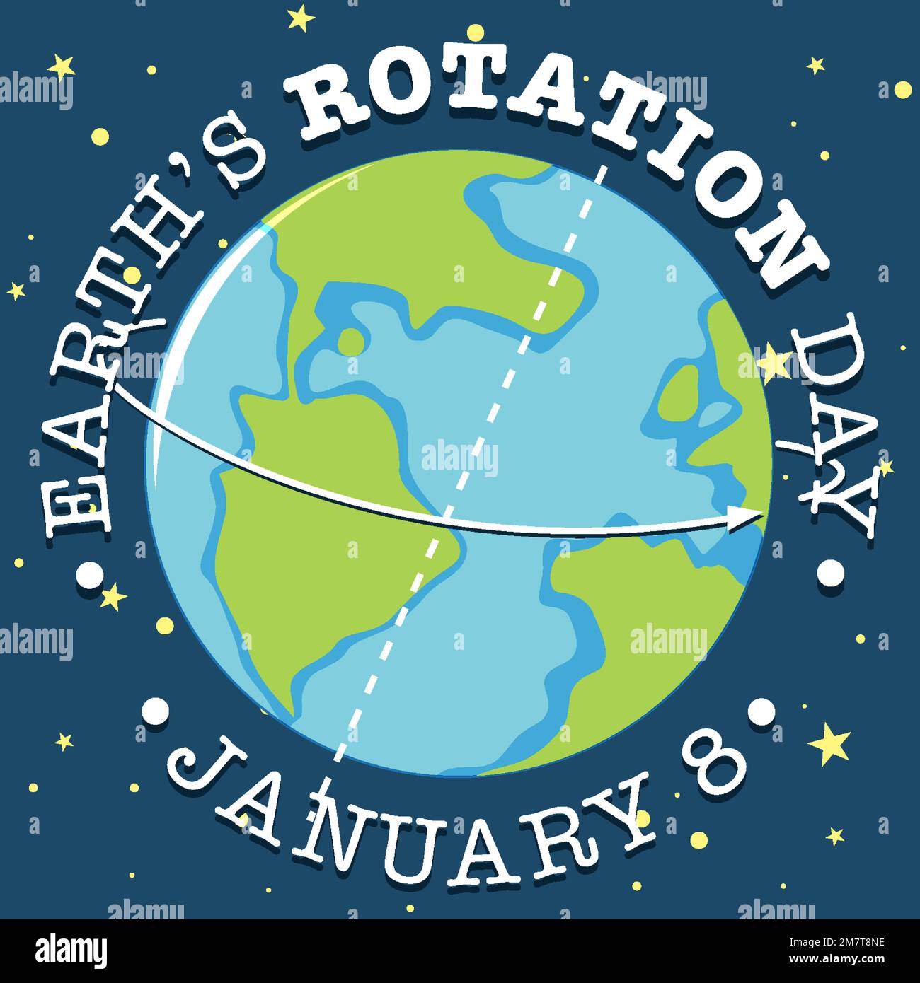 Earth's Rotation Day banner design illustration Stock Vector Image ...