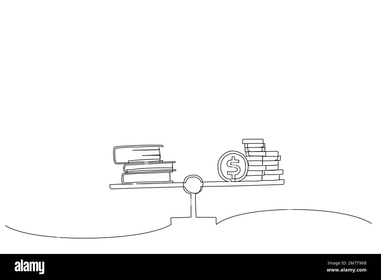 One continuous line bank Stock Vector Images - Alamy