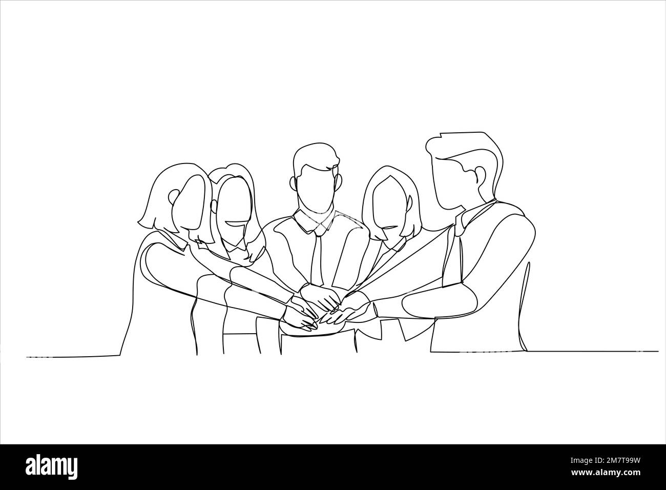 Illustration of picture of happy business team celebrating victory in ...