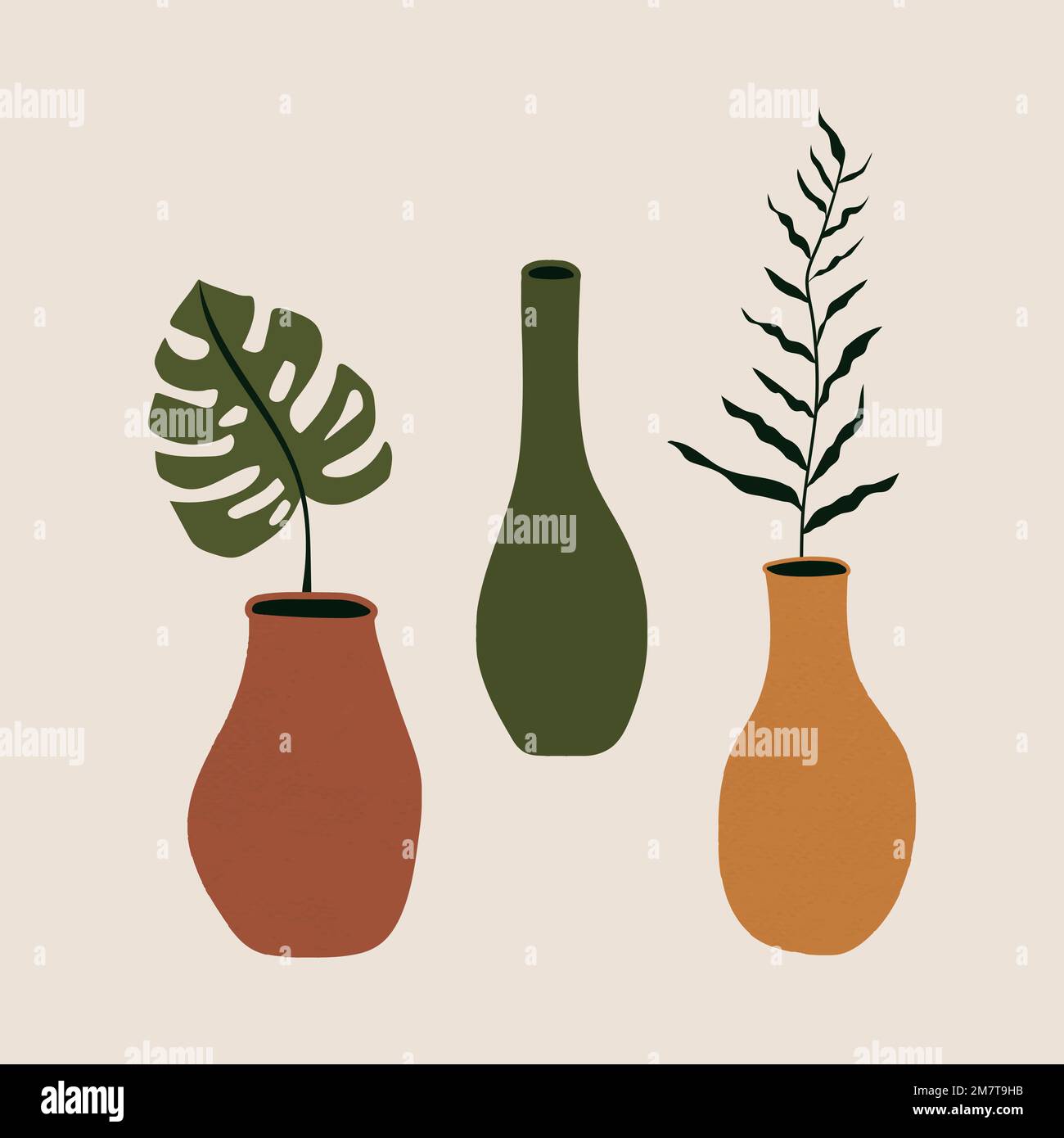 Pot plant in dark Stock Vector Images - Alamy