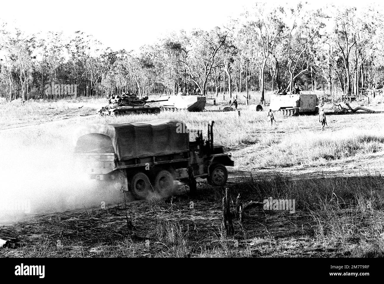 Marine M-60A1 tanks and landing vehicles, tracked, personnel (LVTP-7 ...