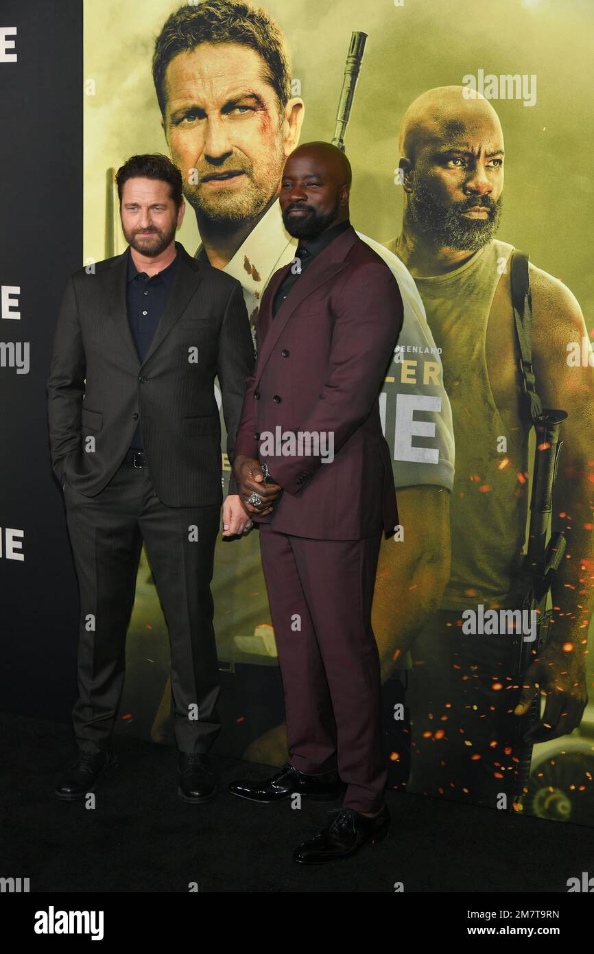 Gerard Butler and Mike Colter Stock Photo - Alamy