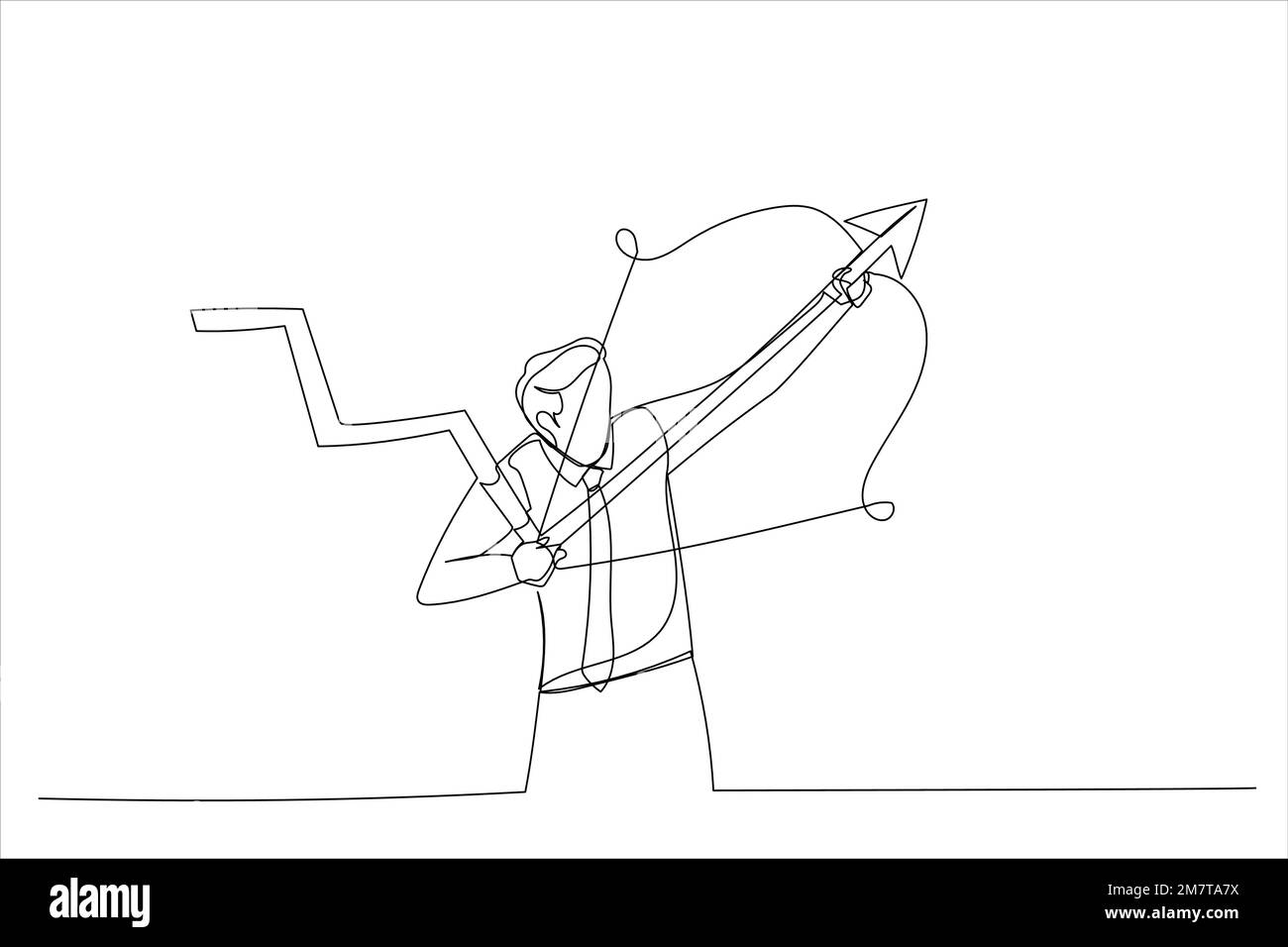 Illustration of confidence businessman federal reserve turn down trend ...