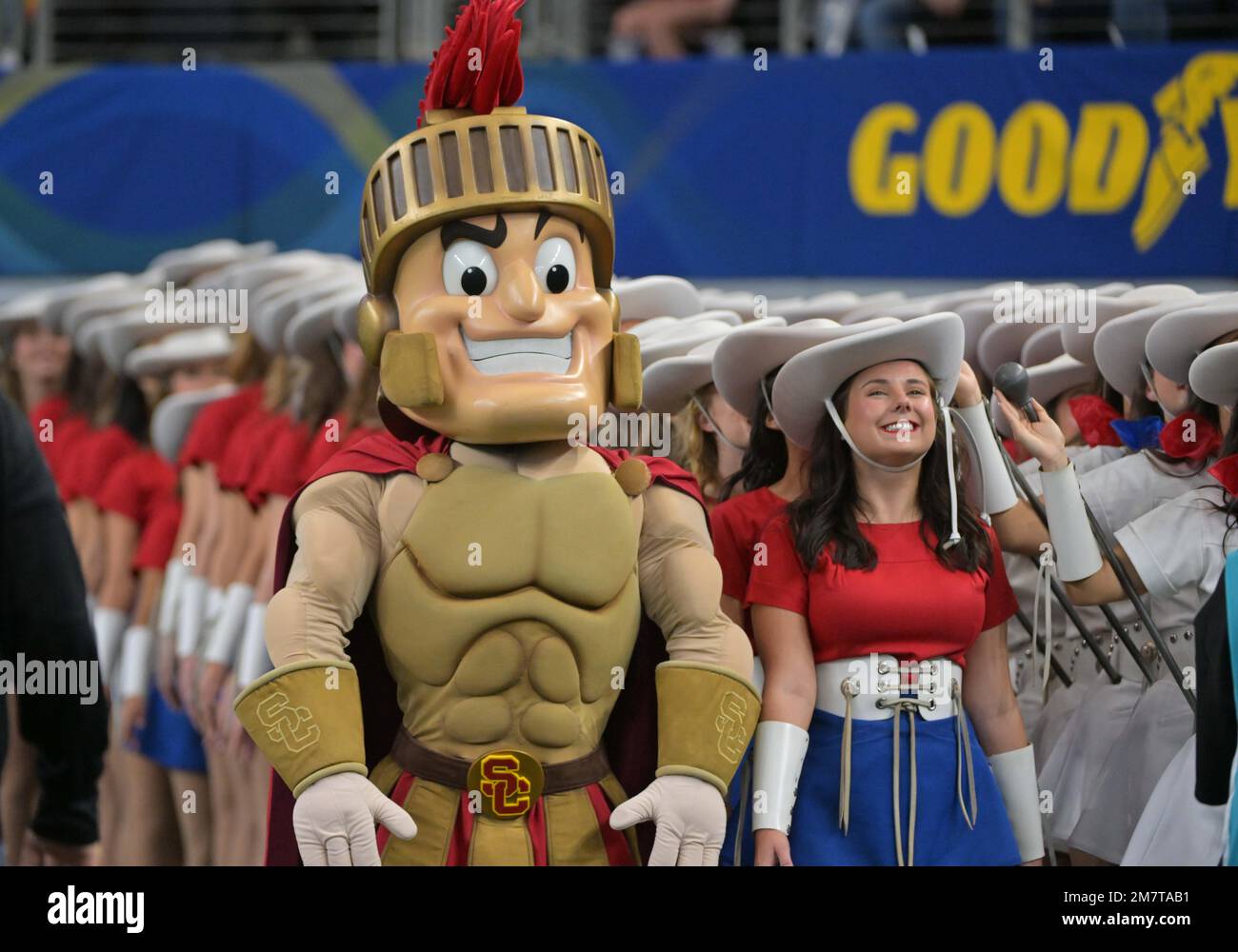 Arlington, Texas, USA. 2nd Jan, 2023. USC Trojans mascot and the ...
