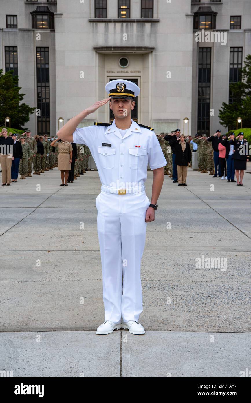 BETHESDA, Md. (May 12, 2022) Navy Ens. Alexander Gianquitti, , a staff ...