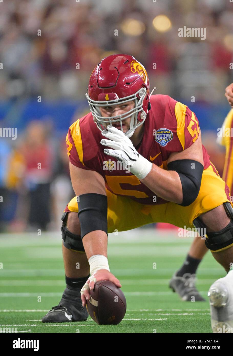 Arlington, Texas, USA. 2nd Jan, 2023. USC Trojans offensive lineman ...