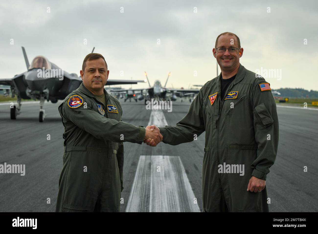MISAWA, Japan (May 13, 2022) – Col. Jesse Friedel, left, Commander of ...