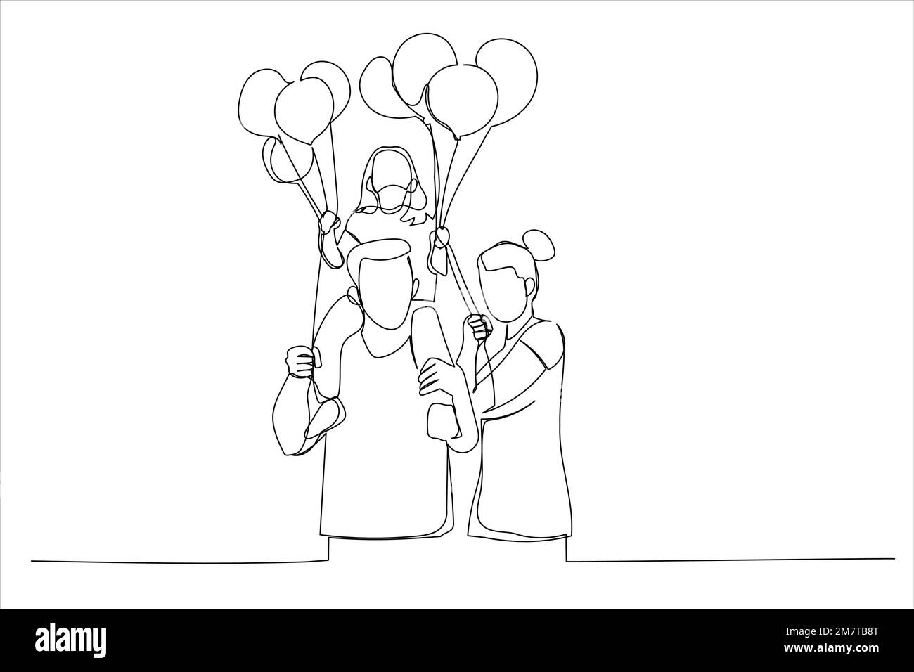 Family with one kid Black and White Stock Photos & Images - Alamy