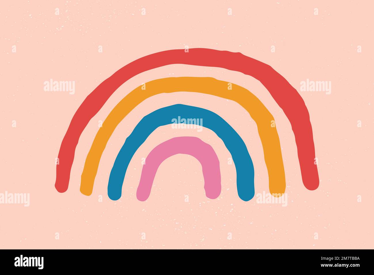 Hand drawn rainbow element vector cute sticker Stock Vector Image & Art ...