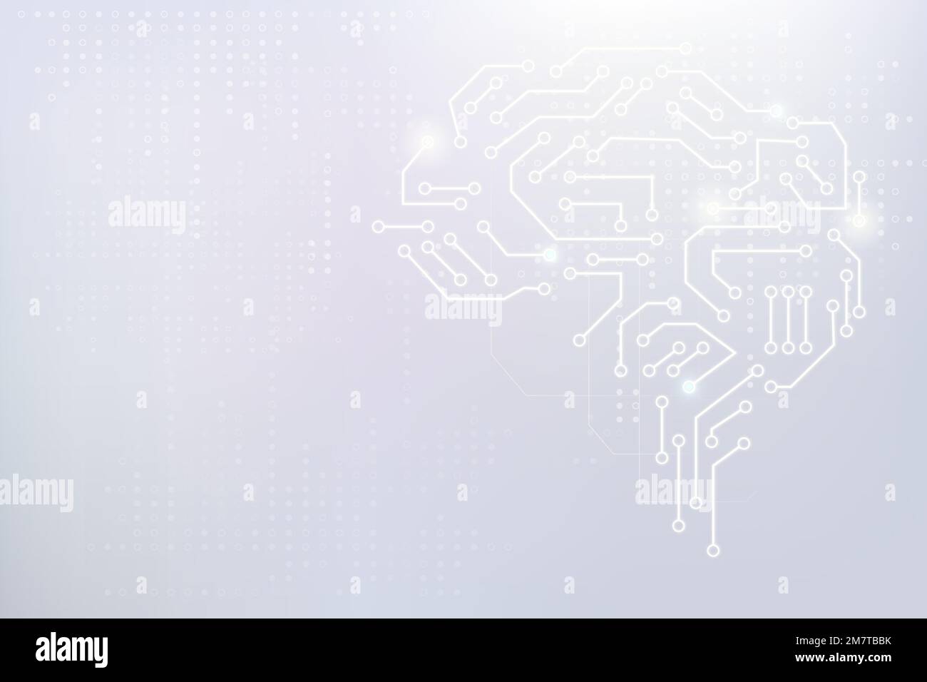 AI technology brain background vector digital transformation concept ...