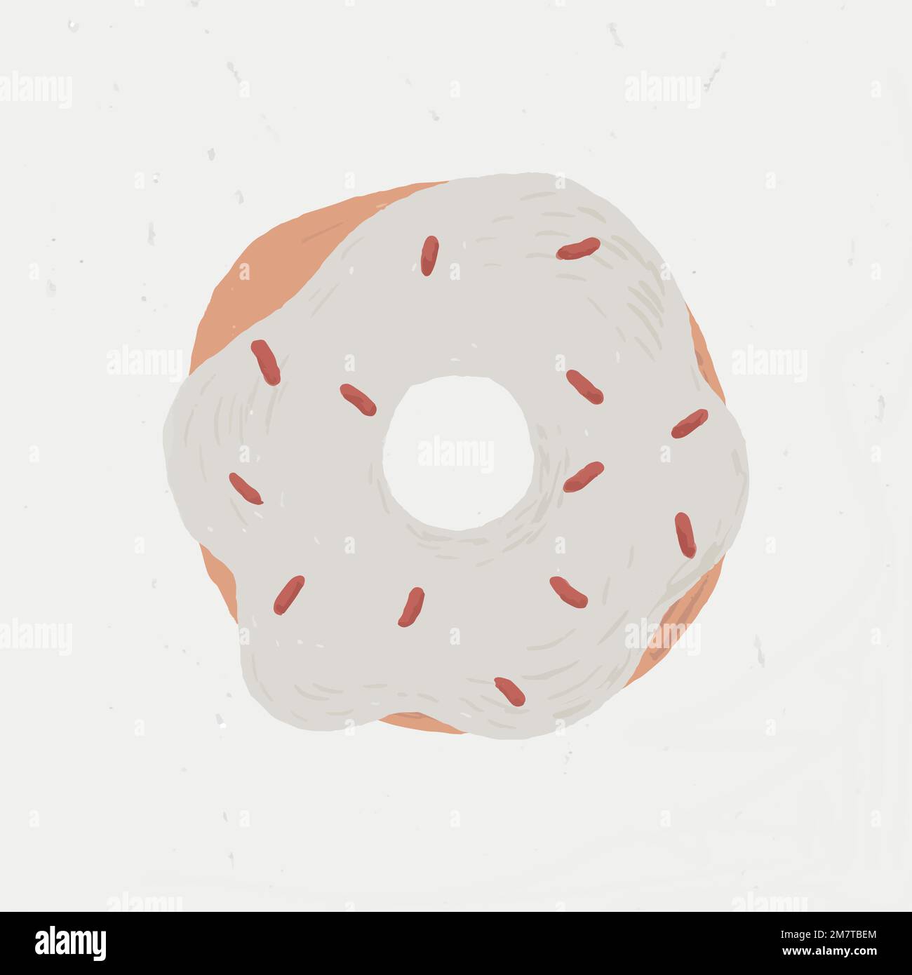 White sprinkle donut element vector cute hand drawn style Stock Vector ...