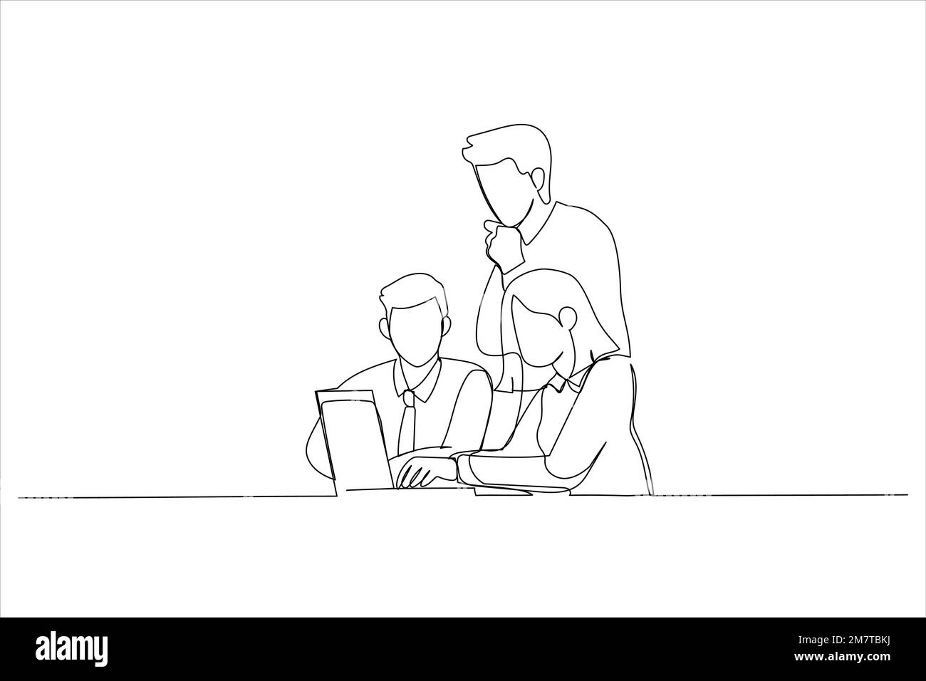 One continuous line three Black and White Stock Photos & Images - Alamy