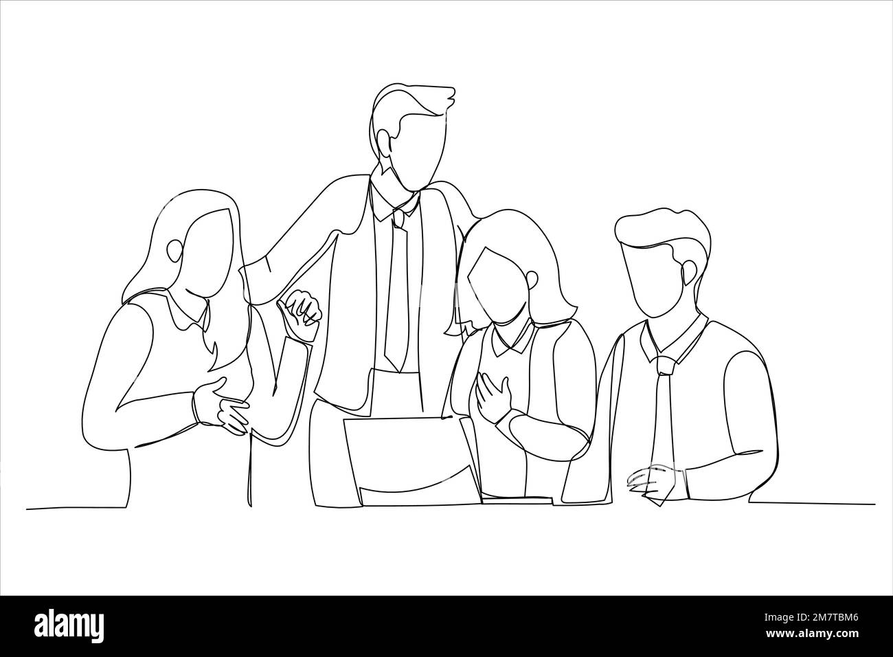 Multicultural business team discussion Stock Vector Images - Alamy