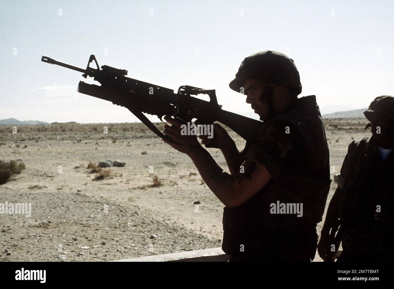 A combat-ready Marine from Weapons Platoon, 3rd Battalion, 2nd Marines ...