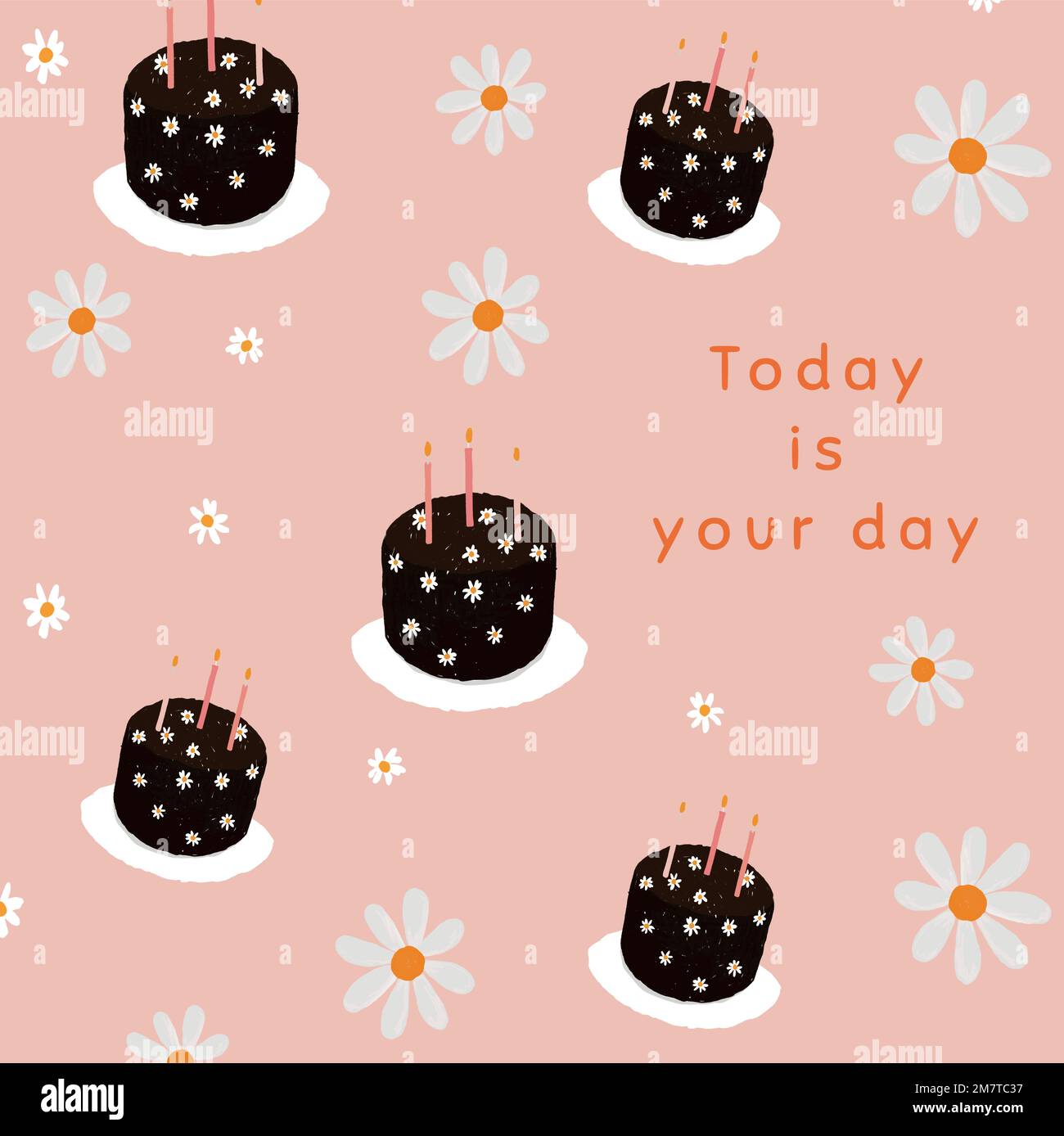 Birthday cake patterned template vector for social media post today is ...