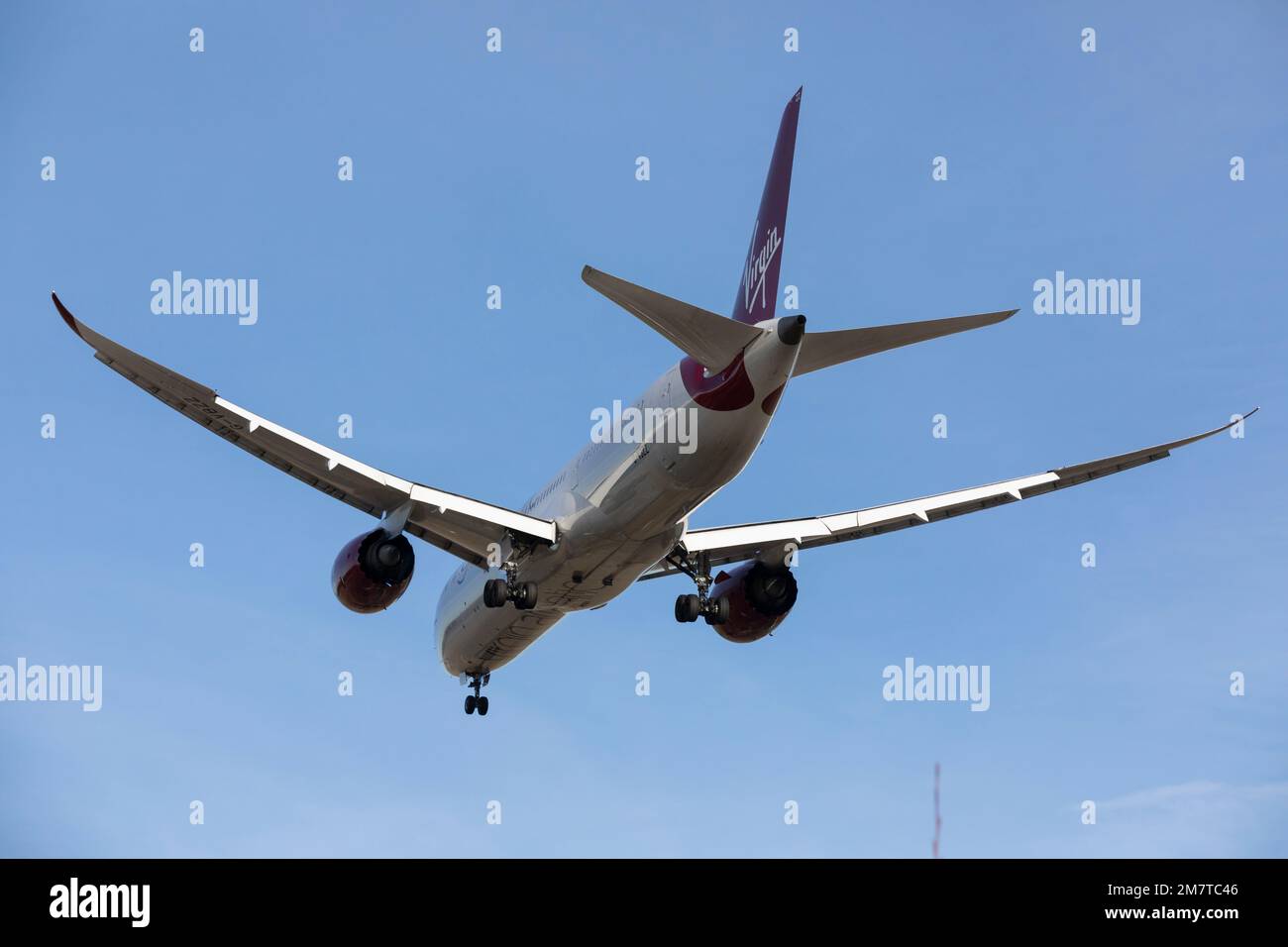 SeaTac, Washington, USA. 10th January, 2023. A Virgin Atlantic 787-9 ...