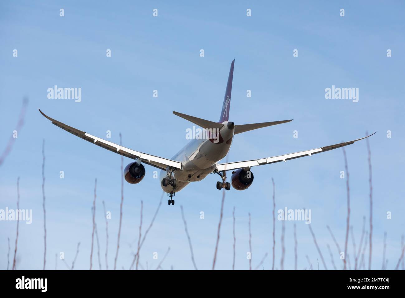 SeaTac, Washington, USA. 10th January, 2023. A Virgin Atlantic 787-9 ...