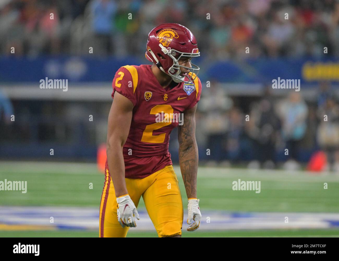 Arlington, Texas, USA. 2nd Jan, 2023. USC Trojans wide receiver Brenden ...