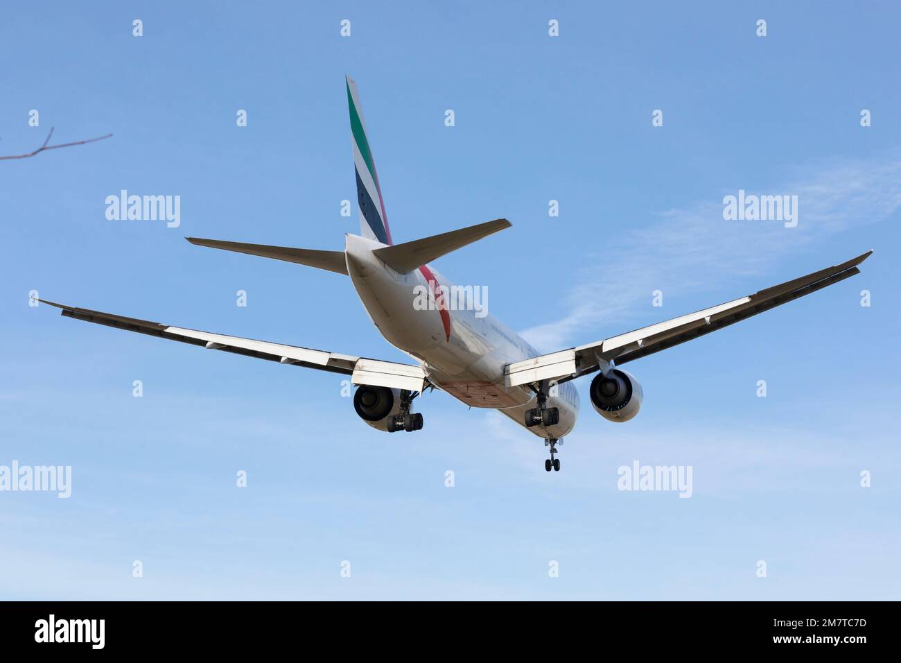 SeaTac, Washington, USA. 10th January, 2023. An Emirates 777-300ER ...