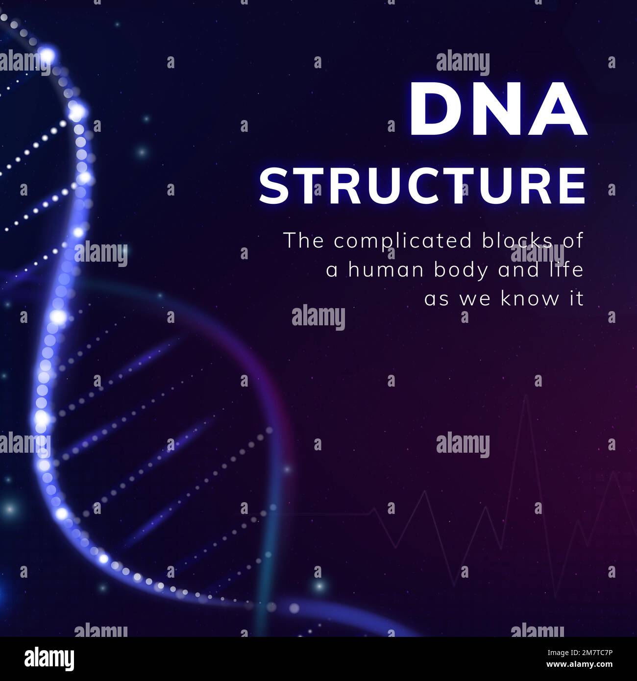 DNA structure biotechnology template vector social media post Stock ...
