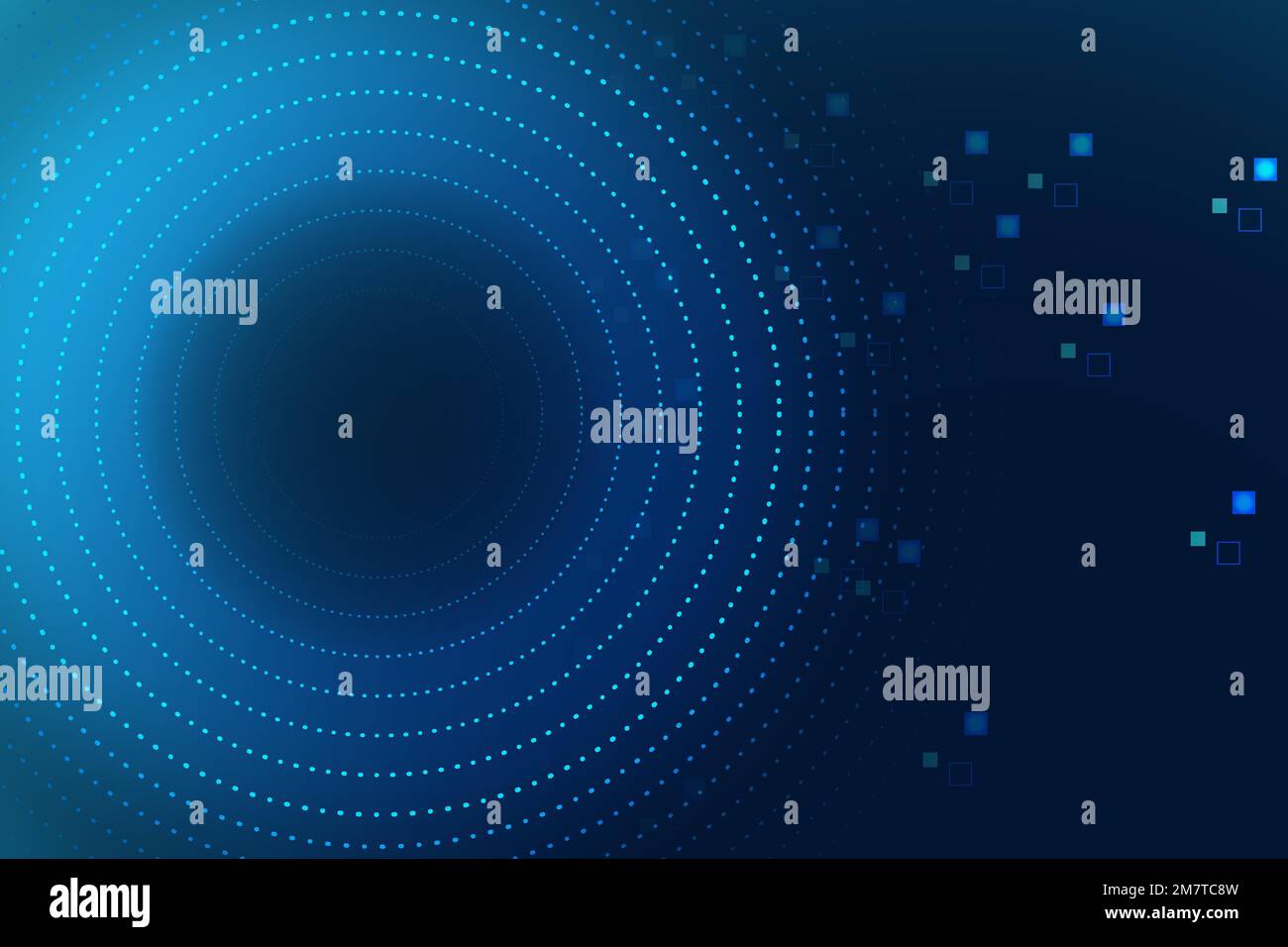 Technology circle blue background vector in digital transformation ...