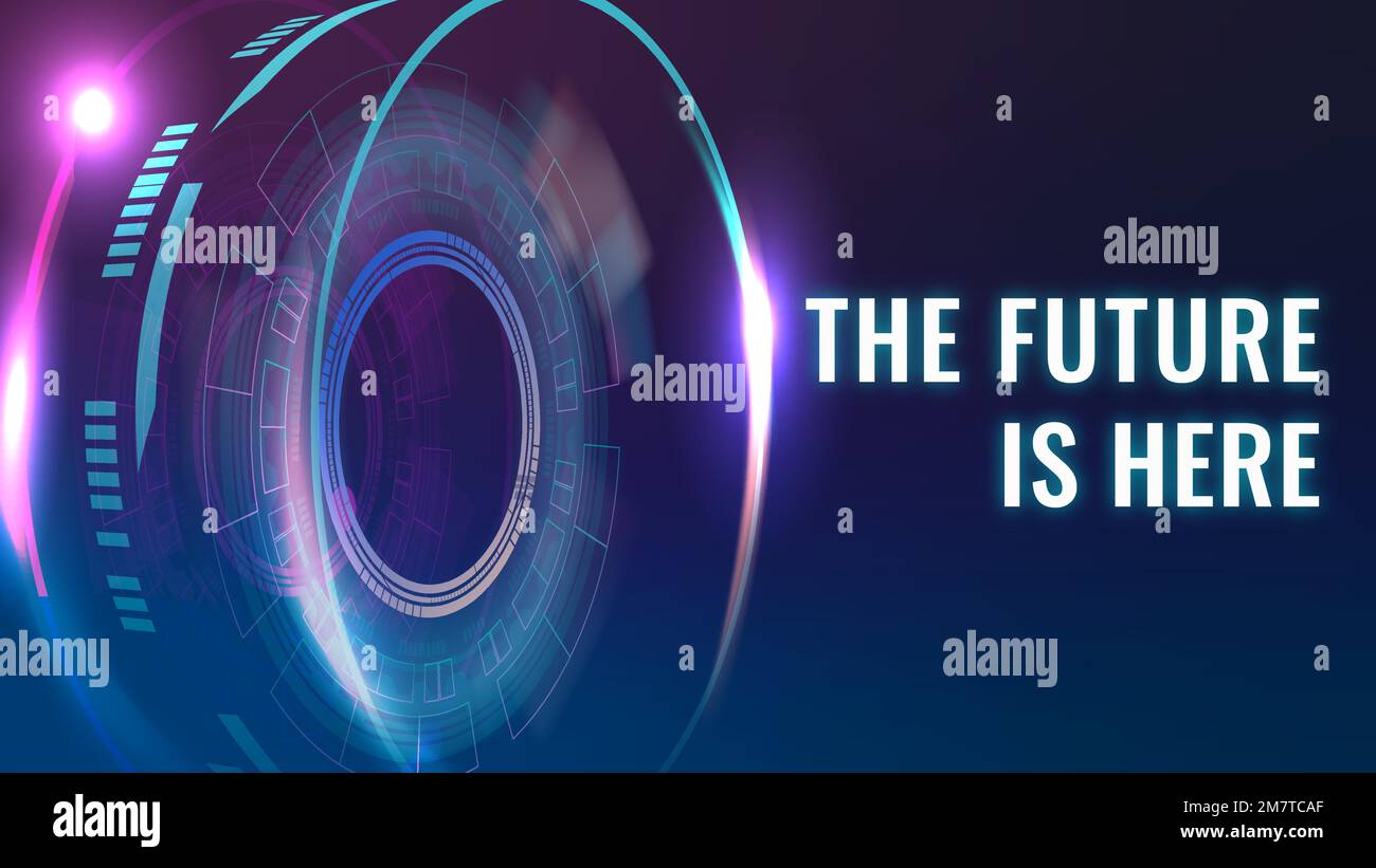 Future is here template vector AI technology blog banner Stock Vector ...
