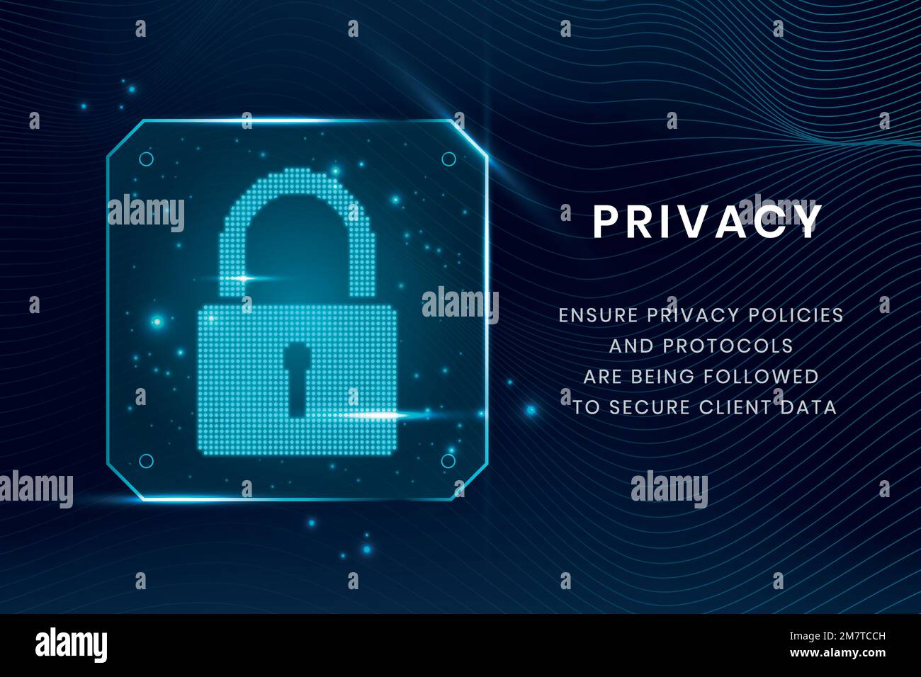 Data privacy technology template vector with lock icon Stock Vector ...
