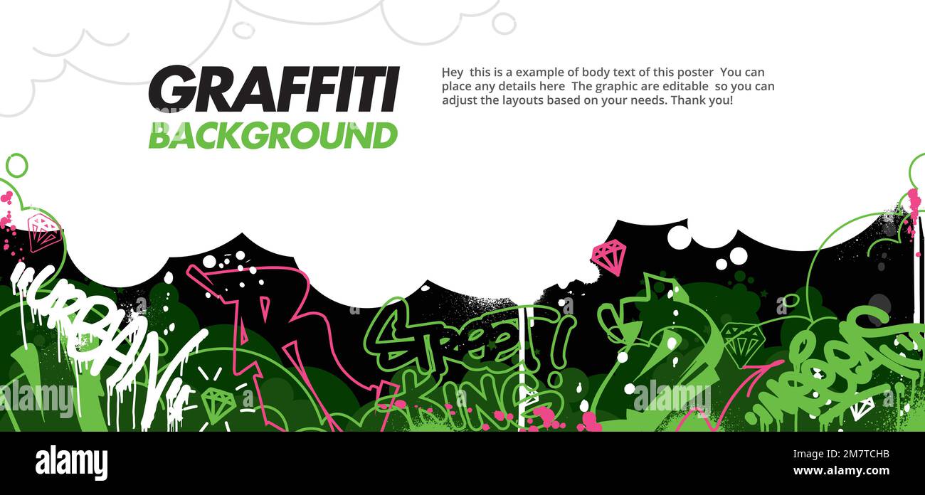 Graffiti Wall Urban Art Vector Background Stock Vector Colorful