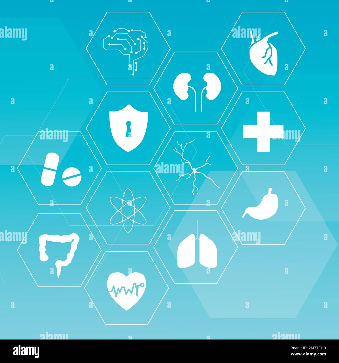 Medical technology vector icon set for health and wellness Stock Vector ...