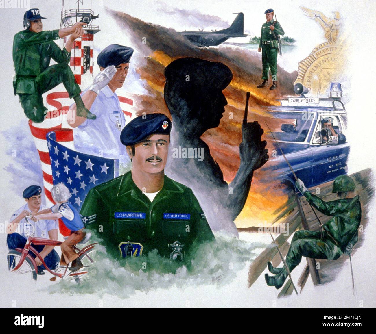 Artwork: "Sergeant Nick Lomartire "Artist: Warren Carmen U.S. Air Force ...