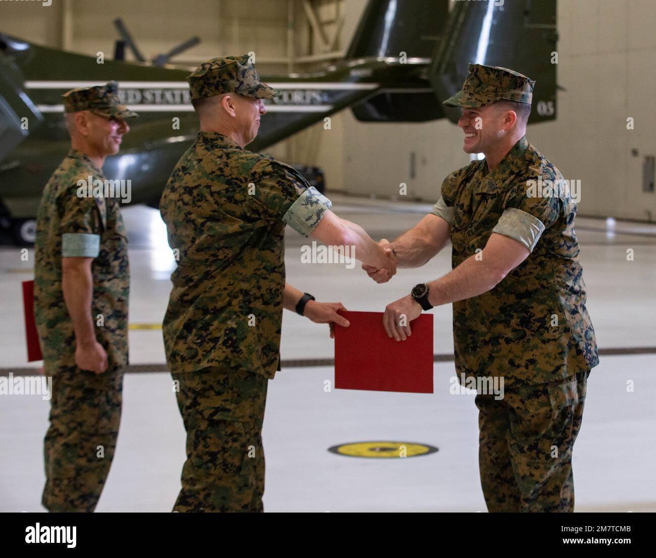 U.S. Marine Corps Sgt. Maj. Sean Greenleaf, outgoing sergeant major ...