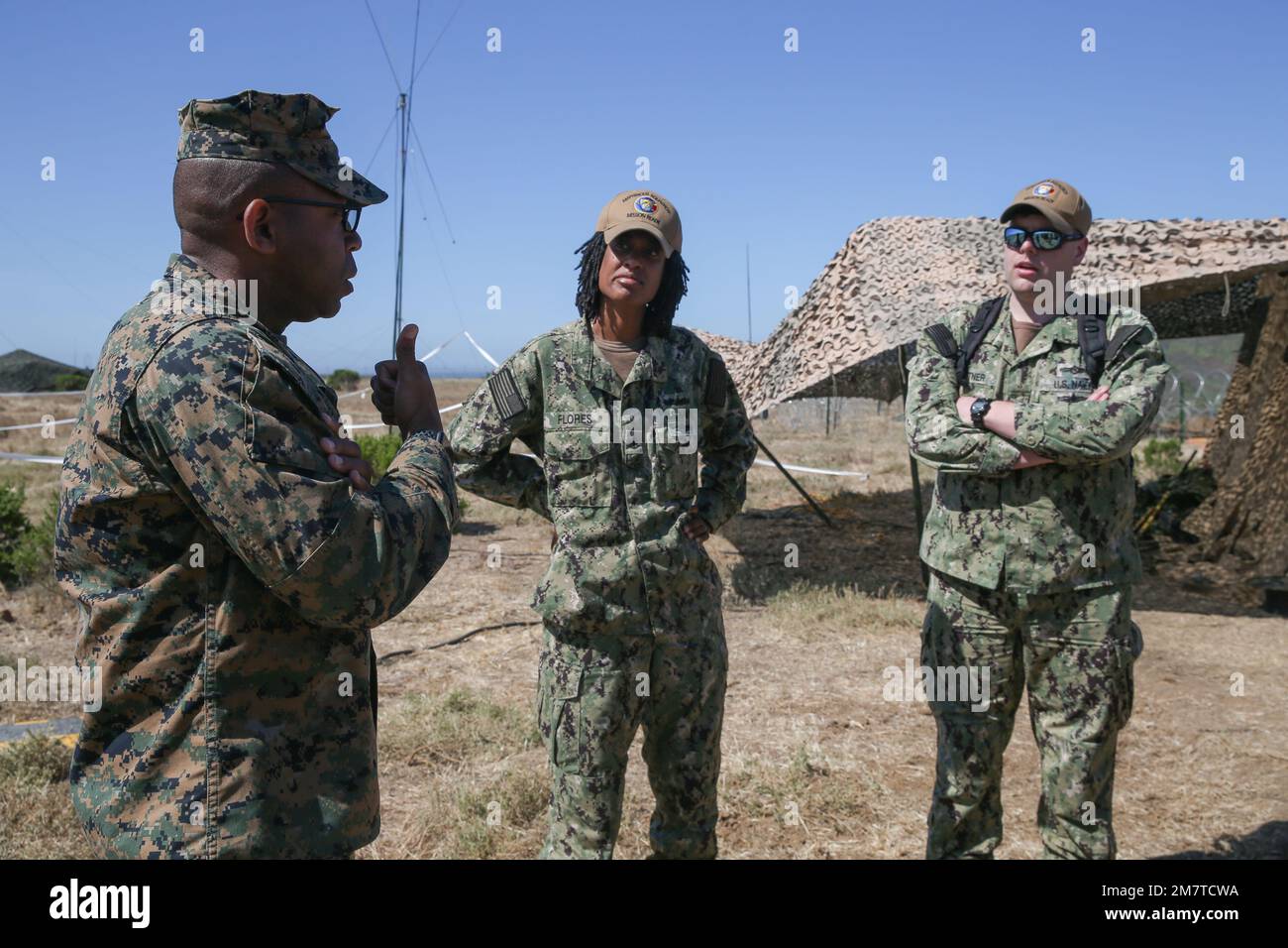From left, U.S. Marine Corps Master Sgt. Cedric Swan, communications ...