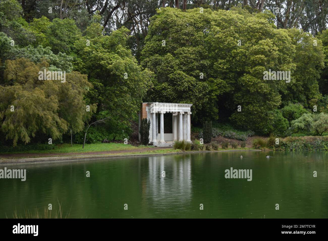Beautiful and historical portico at Lloyd Lake in San Francisco (also ...