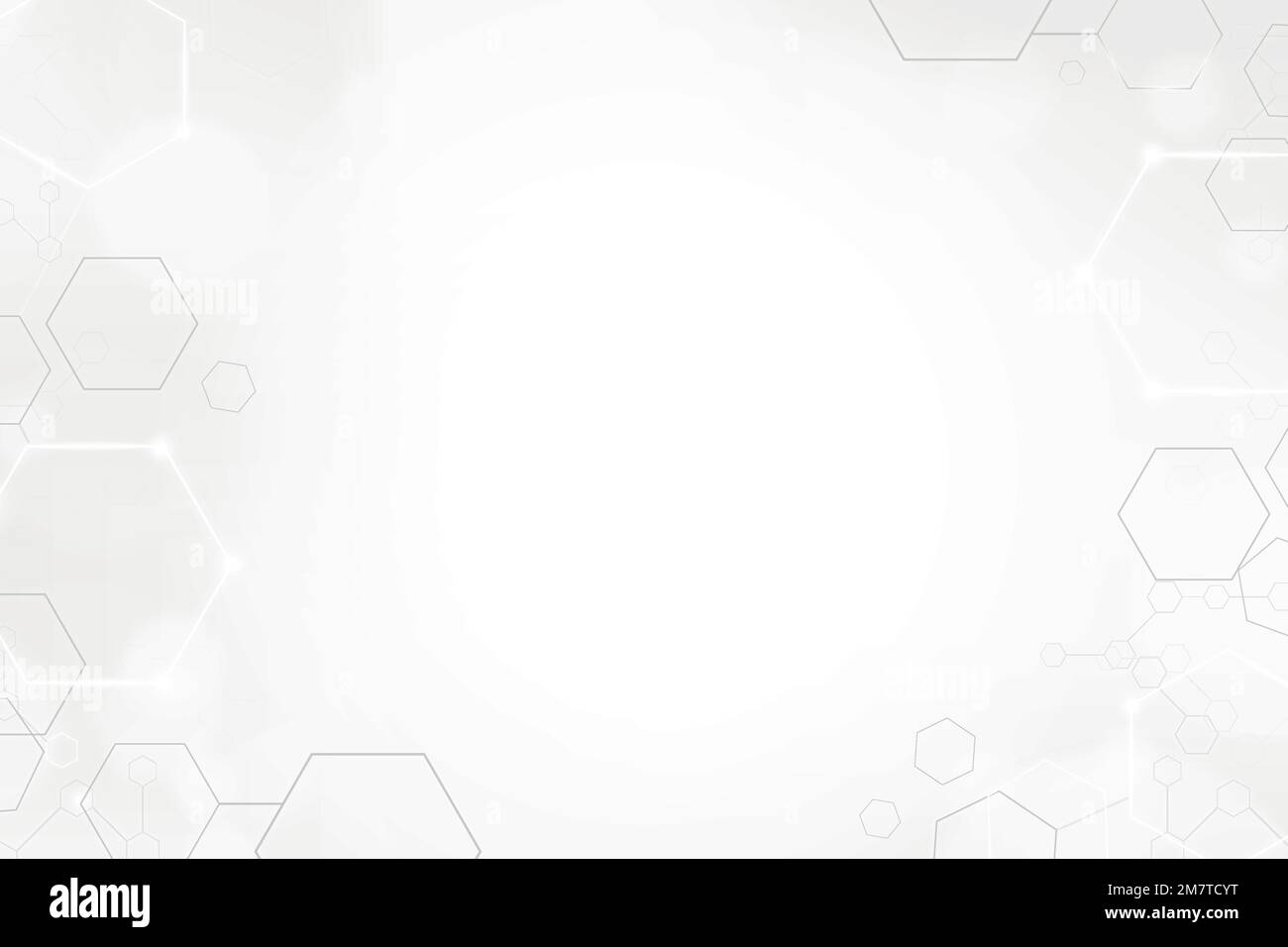 Digital technology background vector with hexagon frame in white tone Stock Vector Image & Art ...