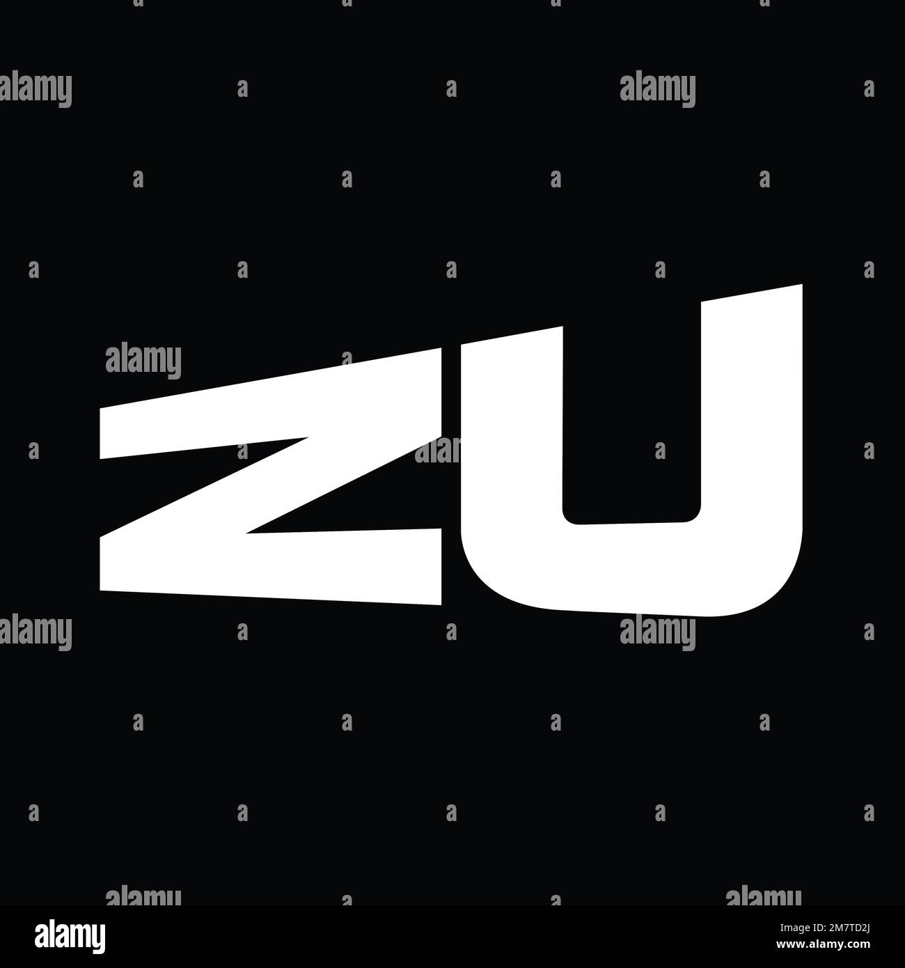 ZU Logo monogram big alphabet vector images design template Stock Photo ...