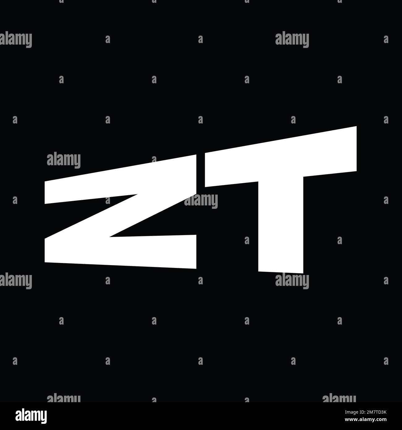 ZT Logo monogram big alphabet vector images design template Stock Photo - Alamy