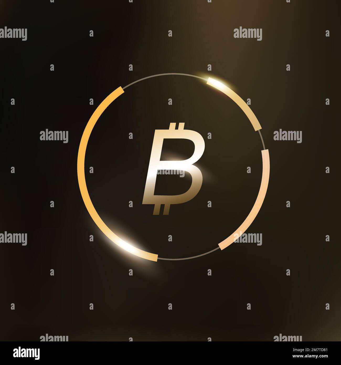Neon glowing bitcoin symbol cryptocurrency Stock Vector Images - Alamy