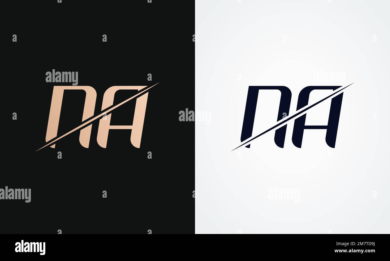 Na Letter Logo Design Vector Template. Gold And Black Letter Na Logo ...