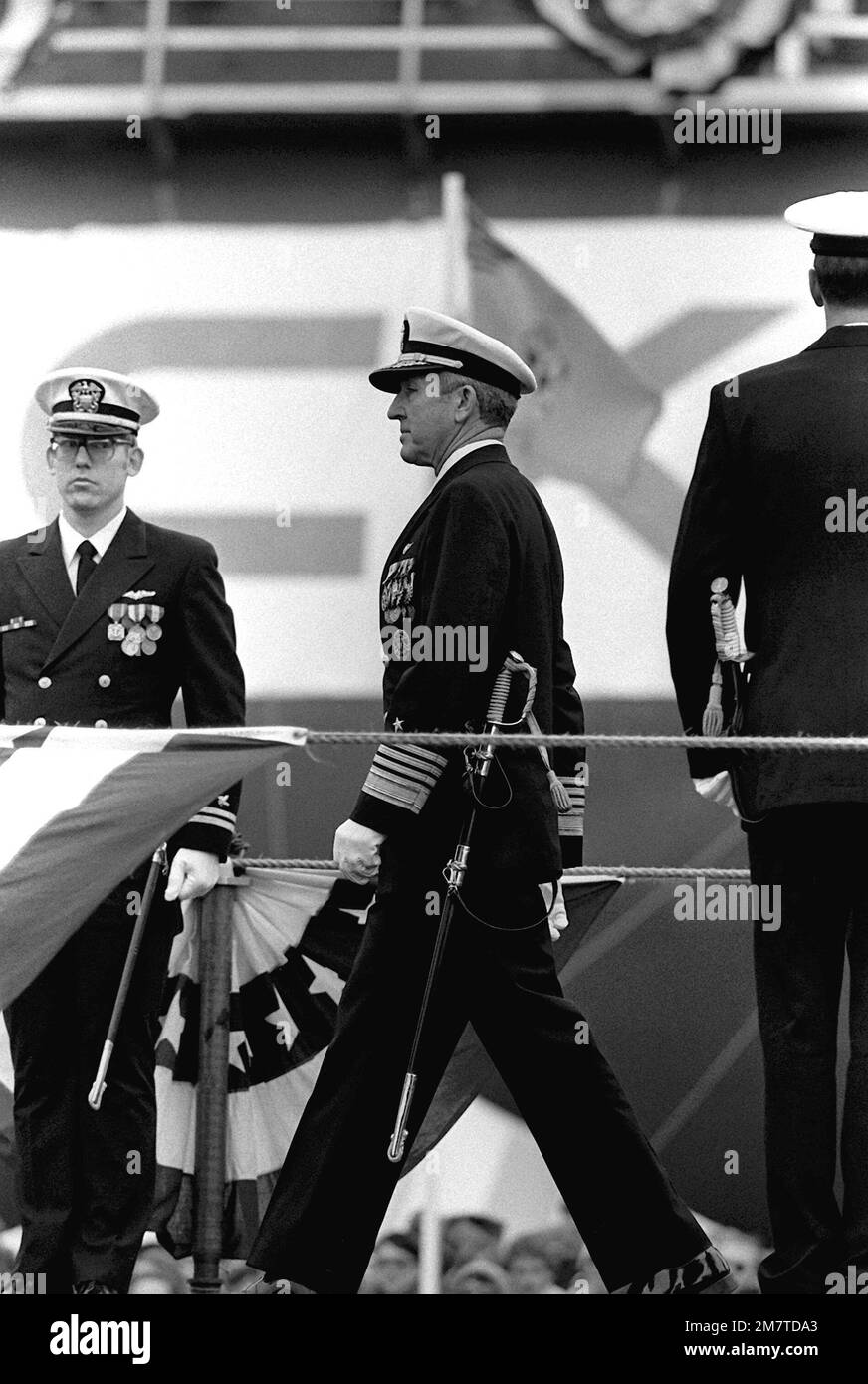 ADM Thomas B. Hayward, chief of naval operations, arrives for the ...