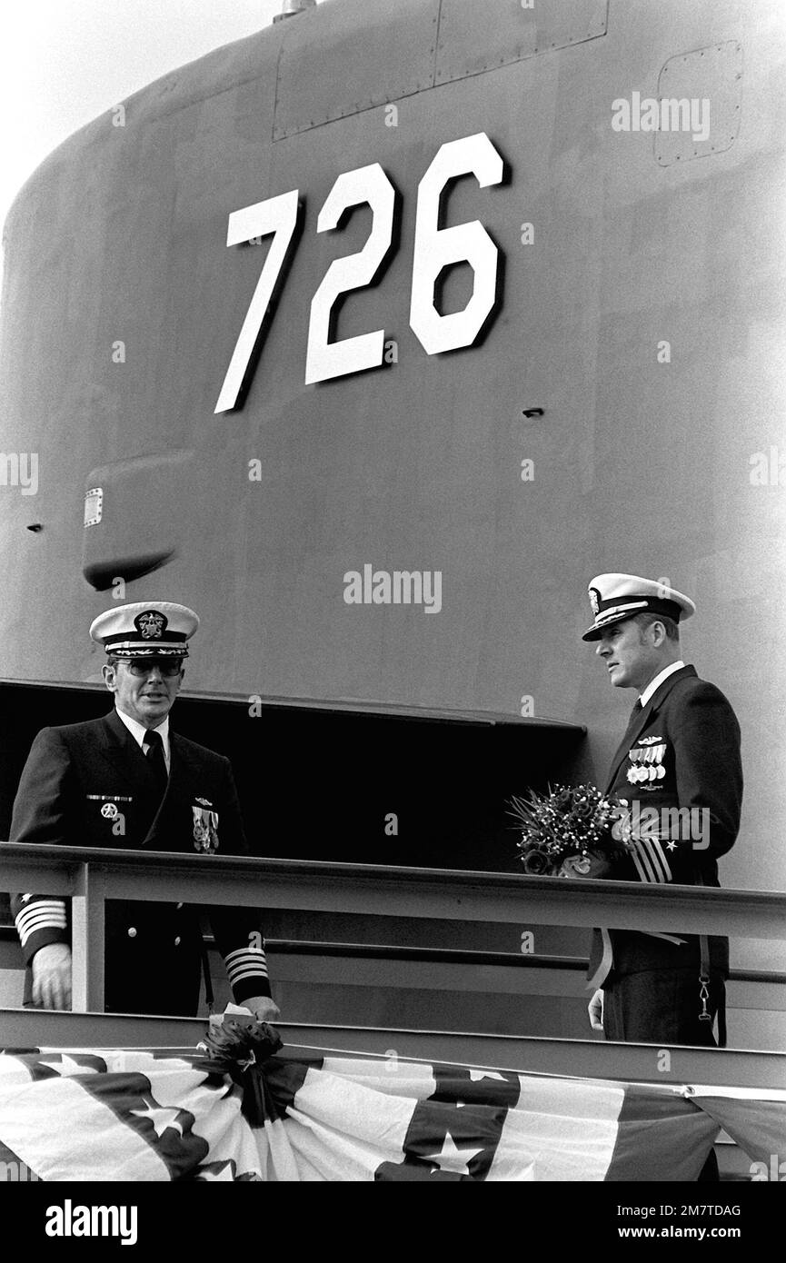 CAPT Alton K. Thompson, left, commanding officer (blue crew), and CAPT ...